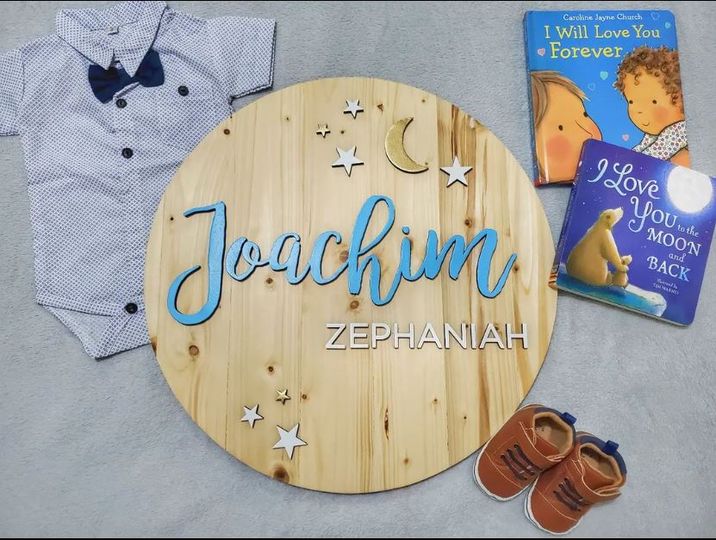 Personalized Wooden Kids' Name Plate | Custom Engraved Child's Room Decor