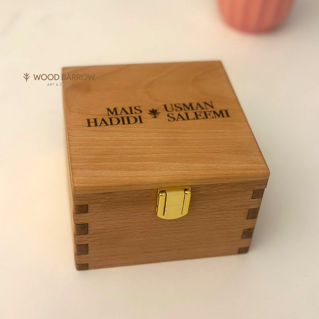 Custom Engraved Wooden Wedding Gift Box