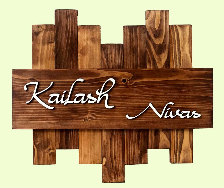 Personalized Family Name Plate for Home Decor | Wood and MDF House Name ...