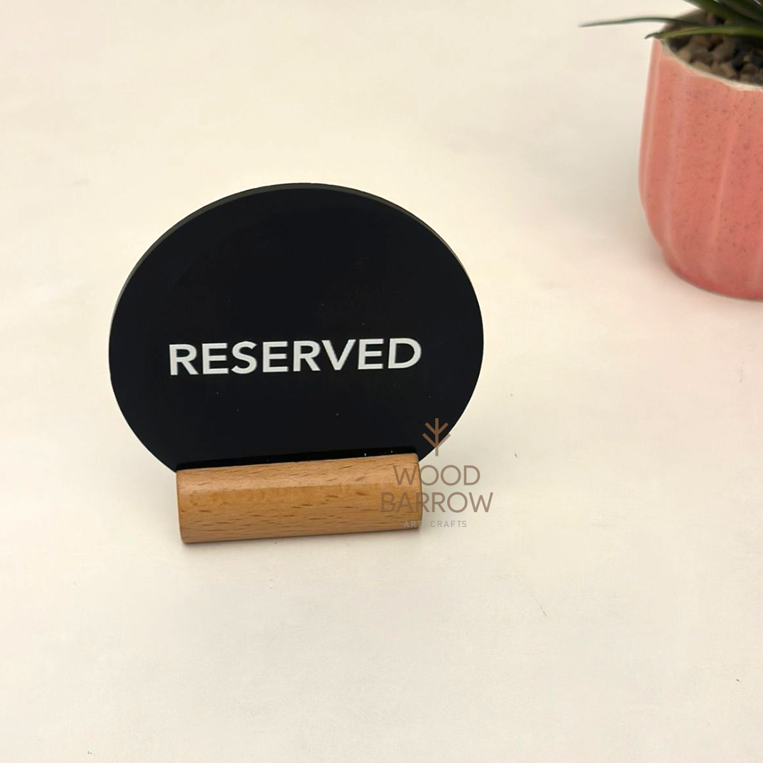 Wooden Reservation Tag