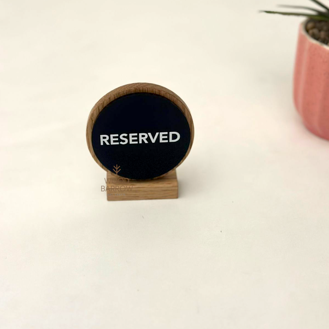 Wooden Reservation Card
