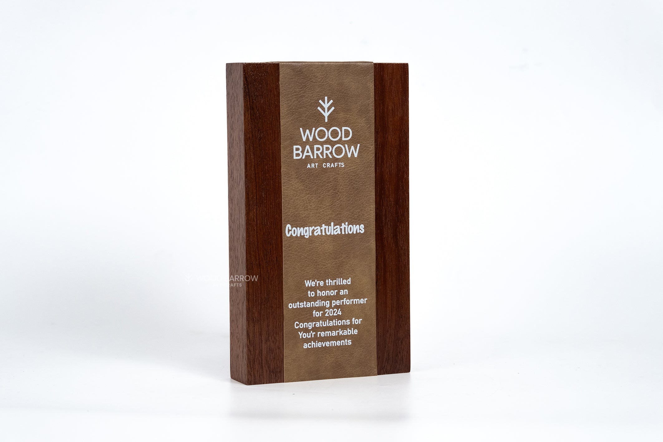 Custom Wooden Momento with Luxurious Leather Covering