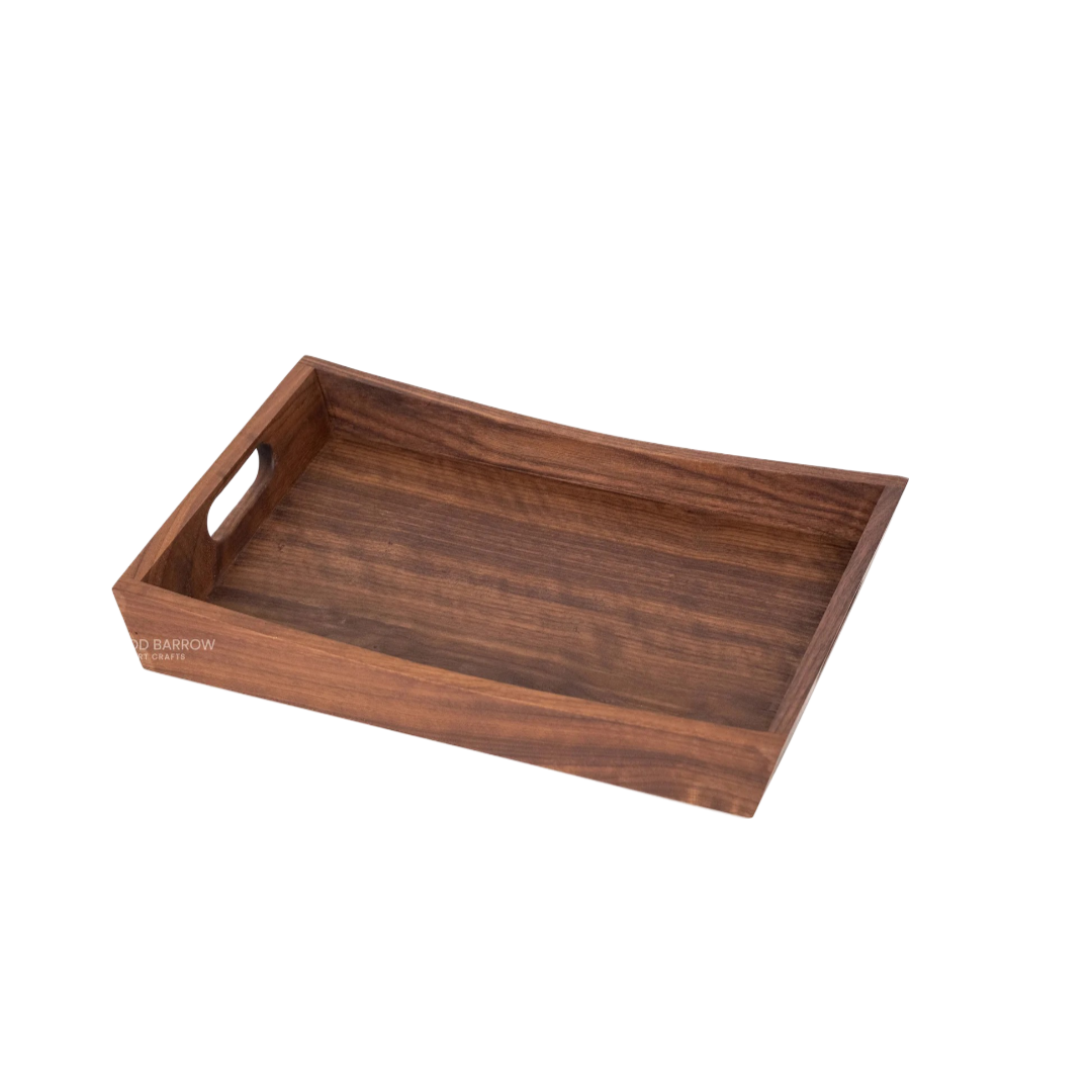 Elegant Wooden Tray with Handles
