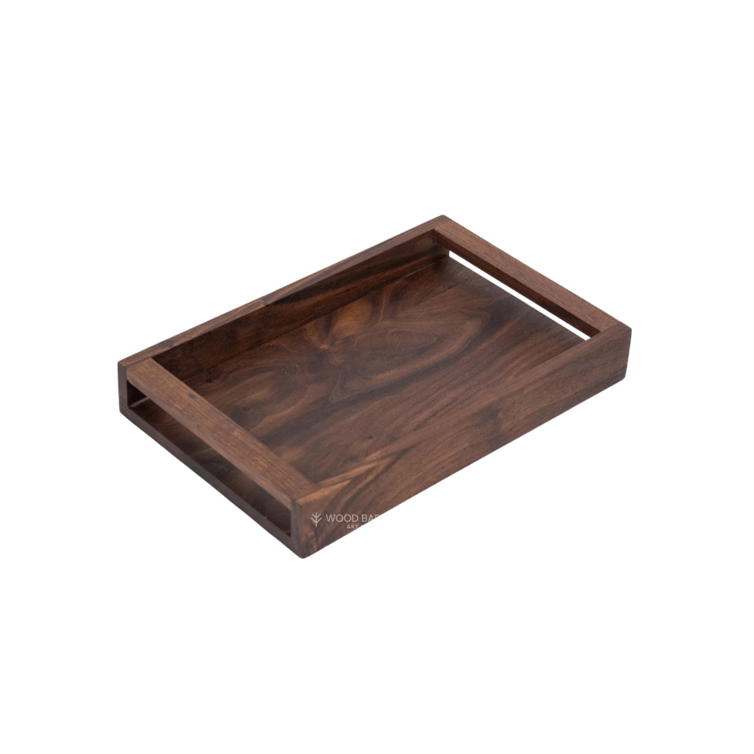 Walnut Wood Tray Set