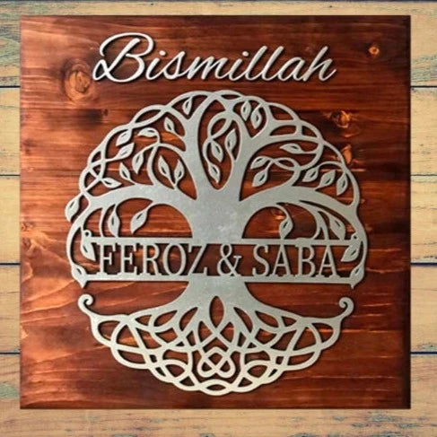 Personalized Home Wall Sign | Custom Wood House Name Plate