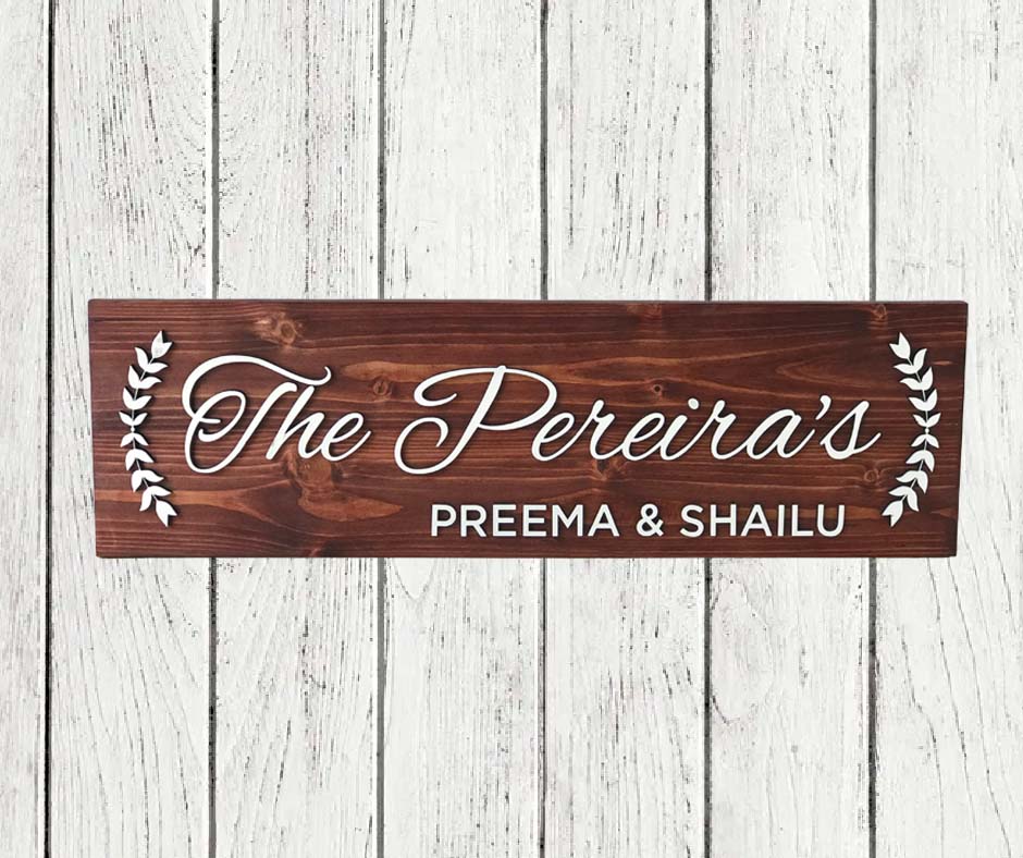 Customized Family Name Plate for Home Decor