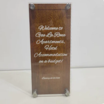 Customized Wooden and Acrylic Memento for Office